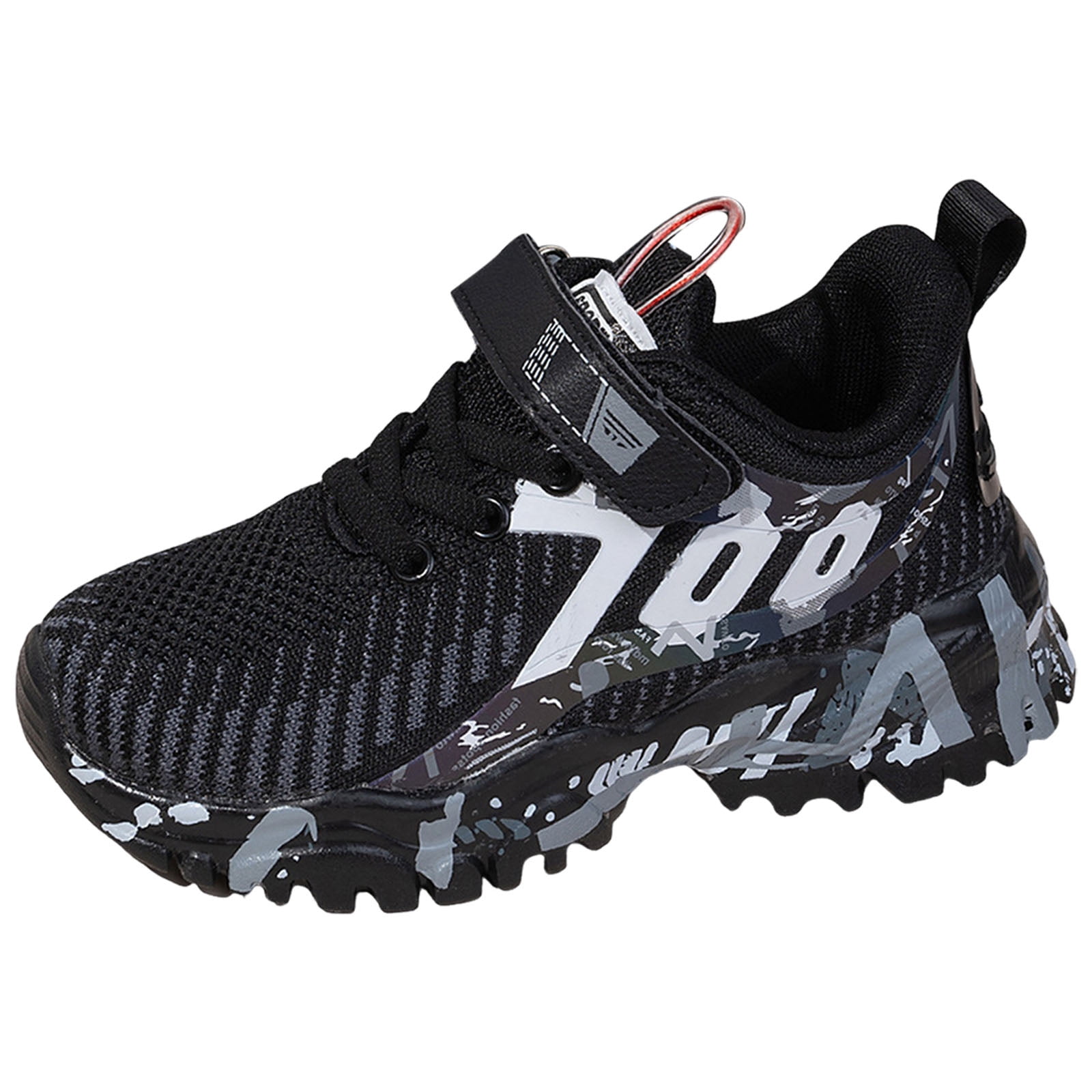Boys Running Sneakers Fashion Color Block Pattern Knit Mesh Kids ...