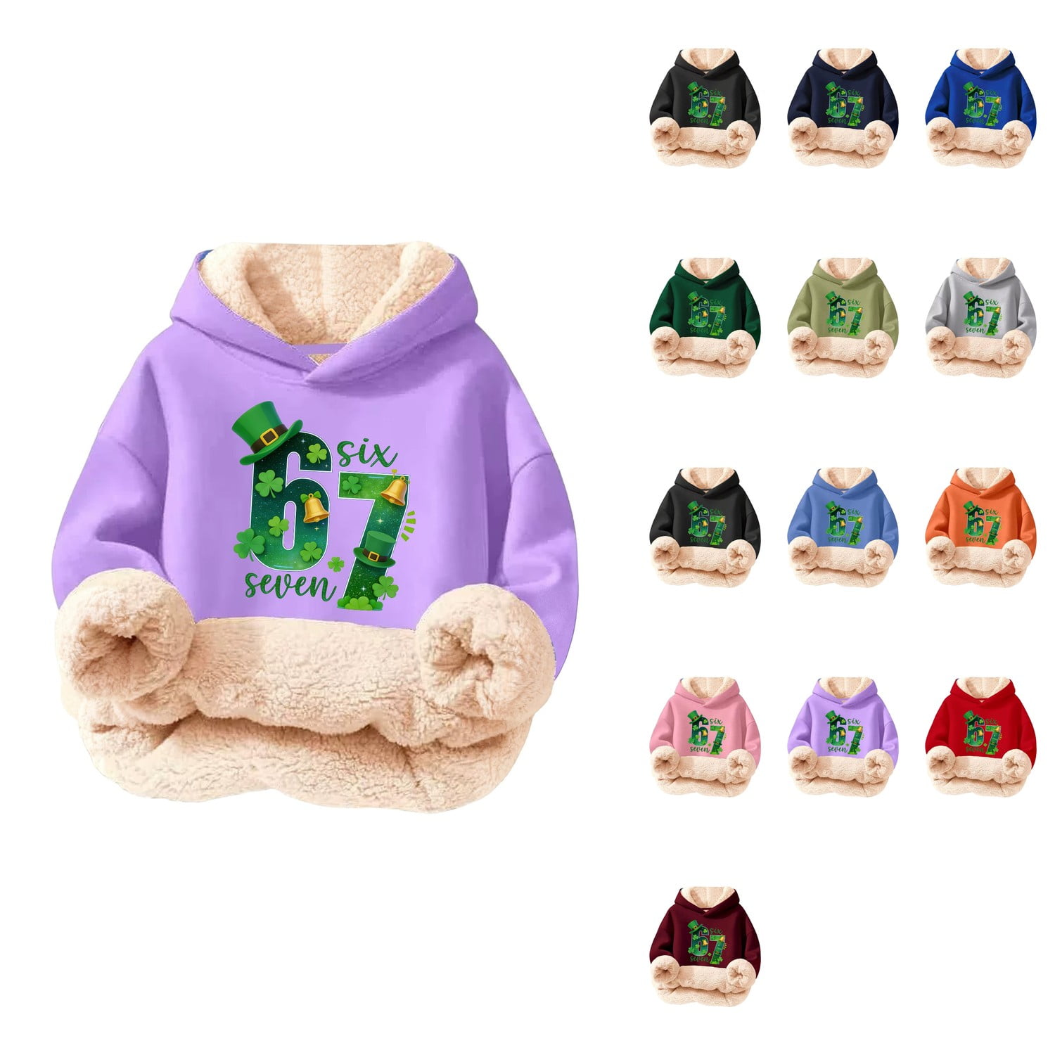 Boys' Saint Patrick's Day Printed Hoodie, -Lined Pullover Sweatshirt ...