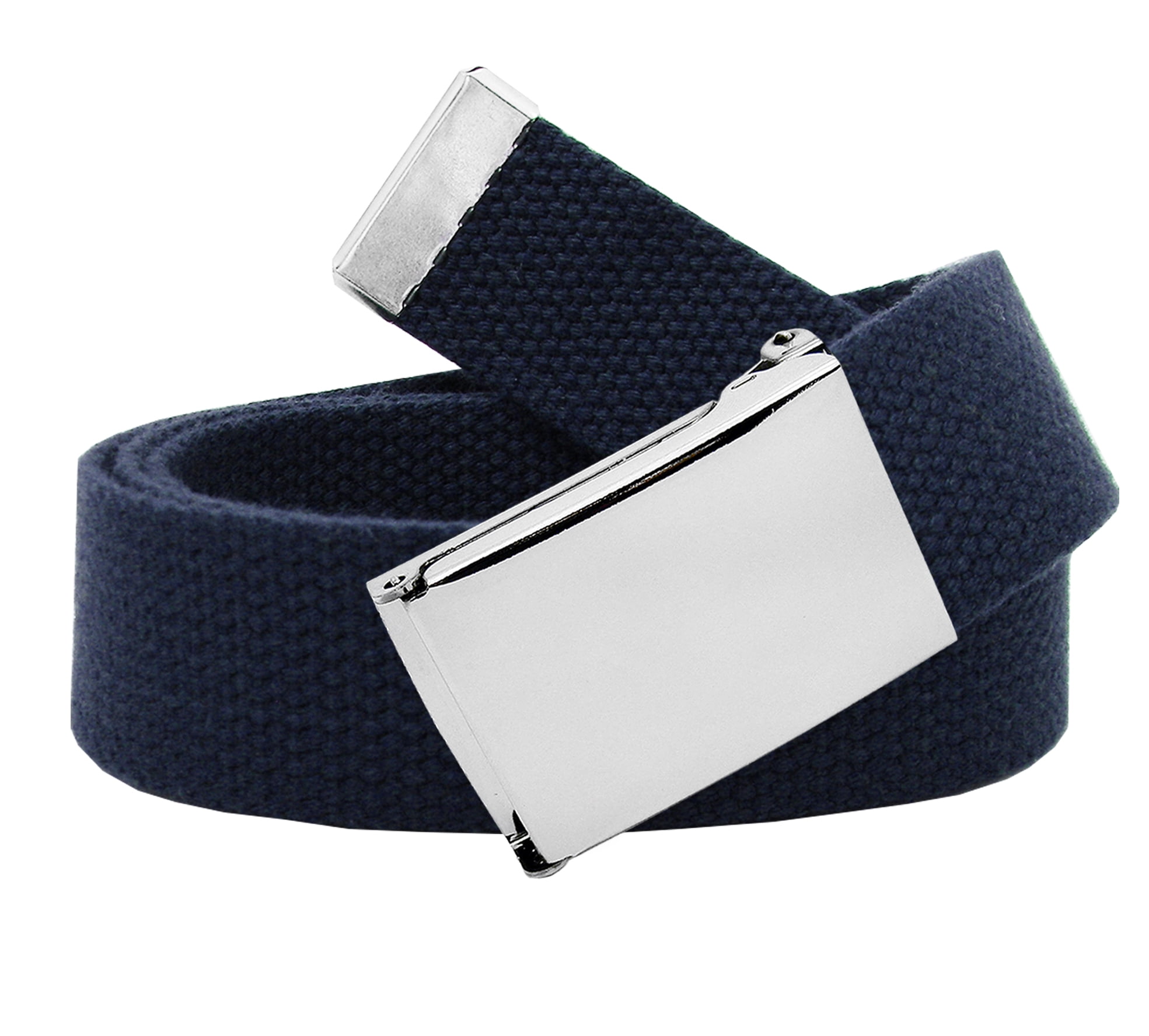 Boys School Uniform Silver Flip Top Military Belt Buckle with Canvas ...