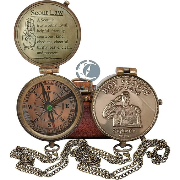 Boys Scout Compass Memorial Boys & Men - Engraved Scout Oath Compass ...