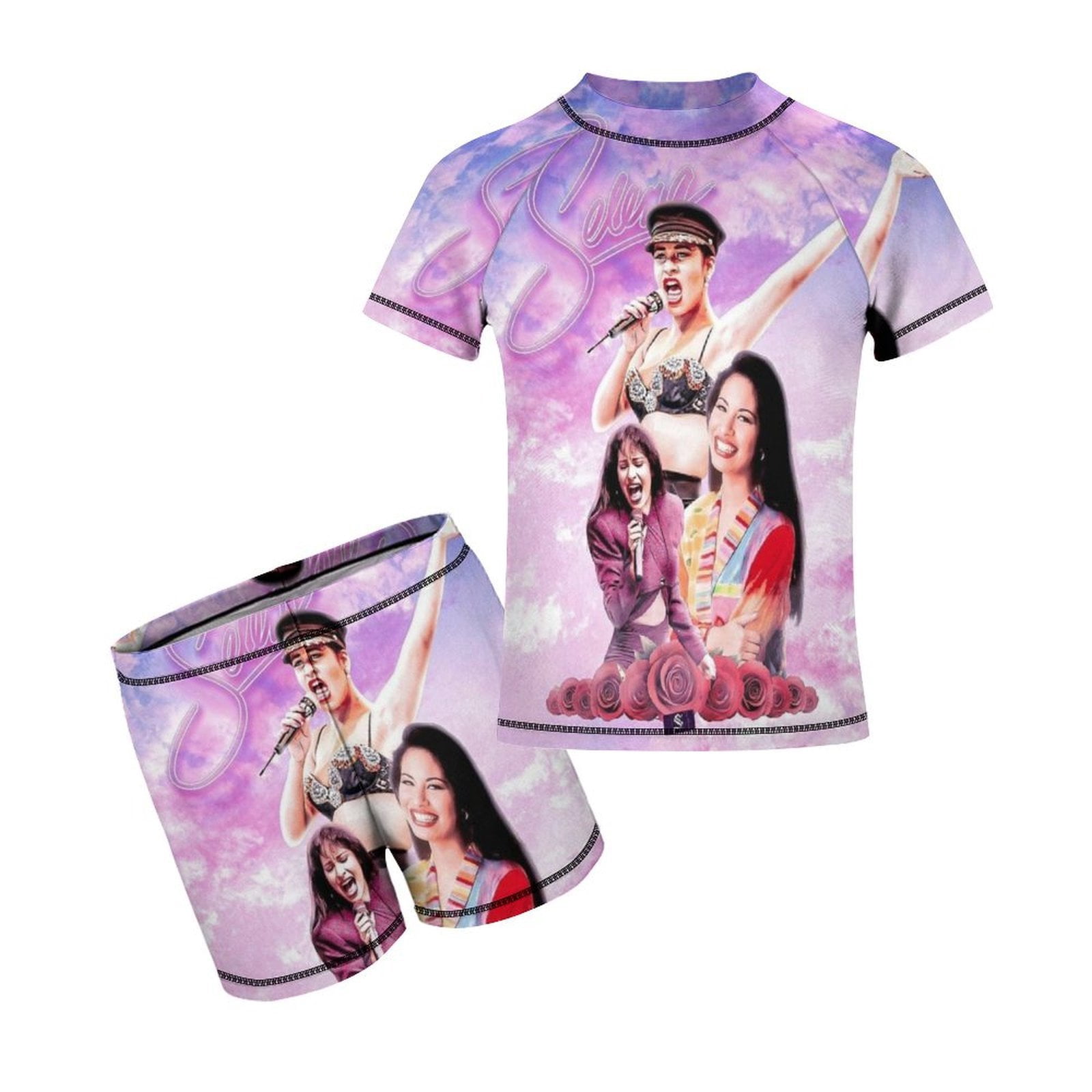 Boys Selena Singer Quinta-Nill Rash Guard Set 2 Piece Swimsuits Short ...