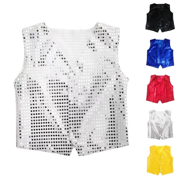 Boys Sequin Vest Performance Wear, Modern Dance Recital Costume for ...