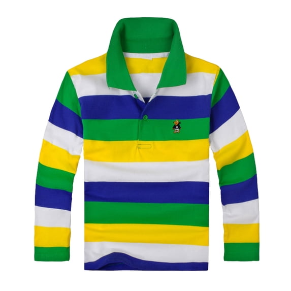 Boys Shirt Long Sleeve Striped Button Closure Comfort Kids Clothing ...