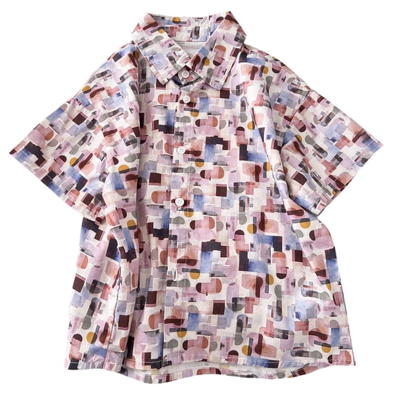 Boys Shirts Kids Short Sleeve Tshirts Floral For Comfortable Breathable ...