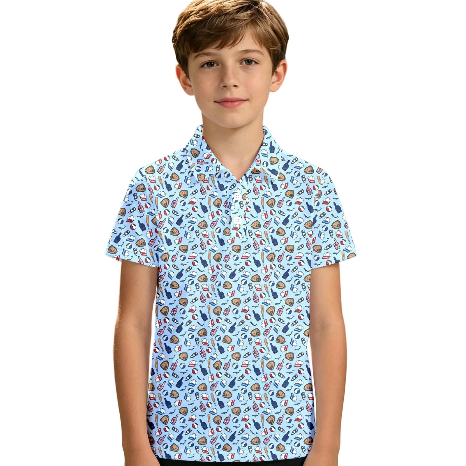 Boys Shirts T Shirt Button Up Graphic Toddlers Big Kids Kid’S Print ...