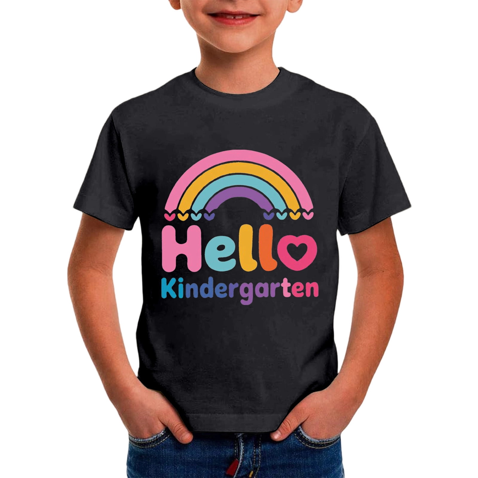 Boys Shirts T Shirt Kindergarten Hello School I Come First Day At ...