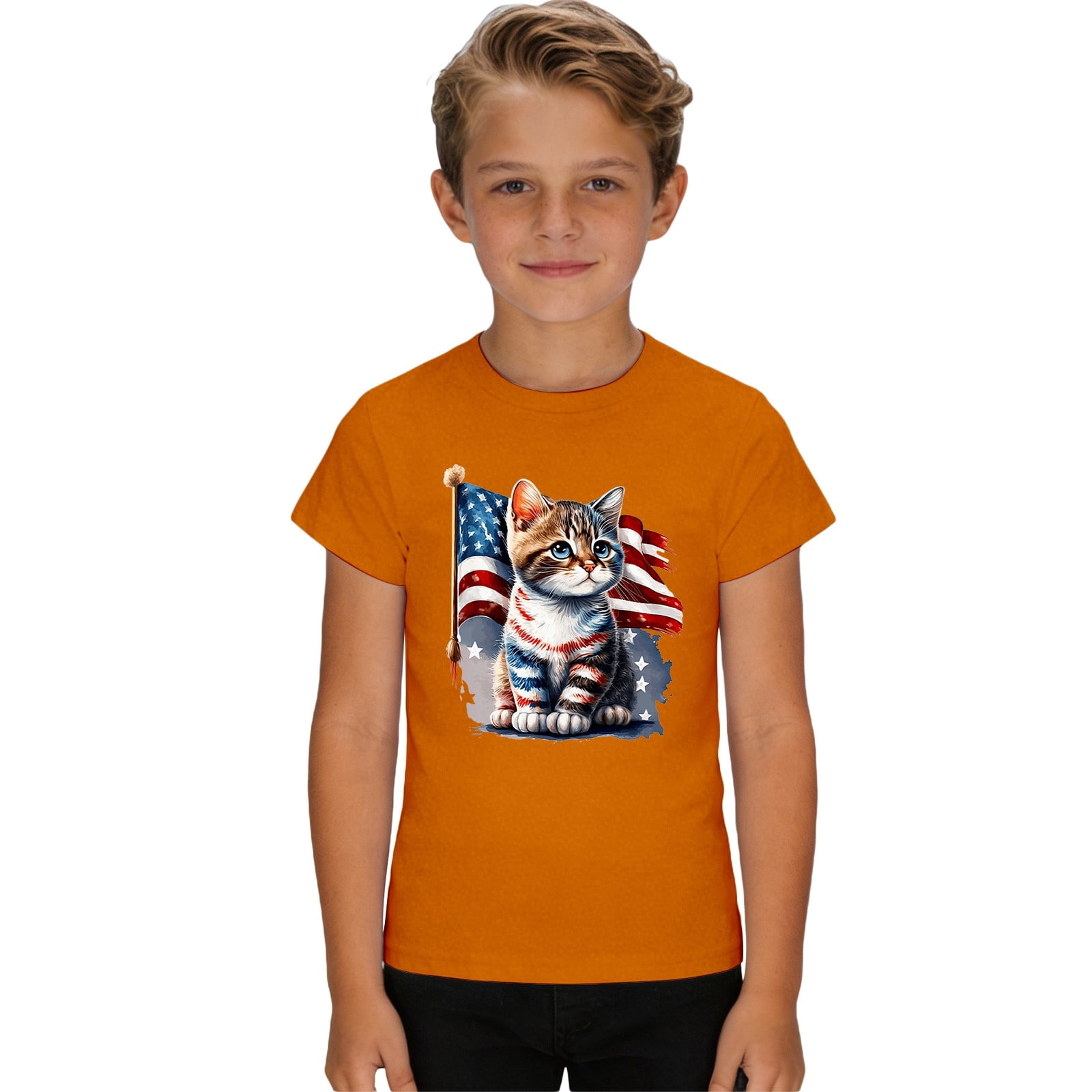 Boys Shirts T Shirt Patriotic Graphic Fourth Of July Kids Print Casual ...