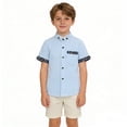 Boys Shirts T Shirt Summer Short Sleeve Casual Button Down Kids ...