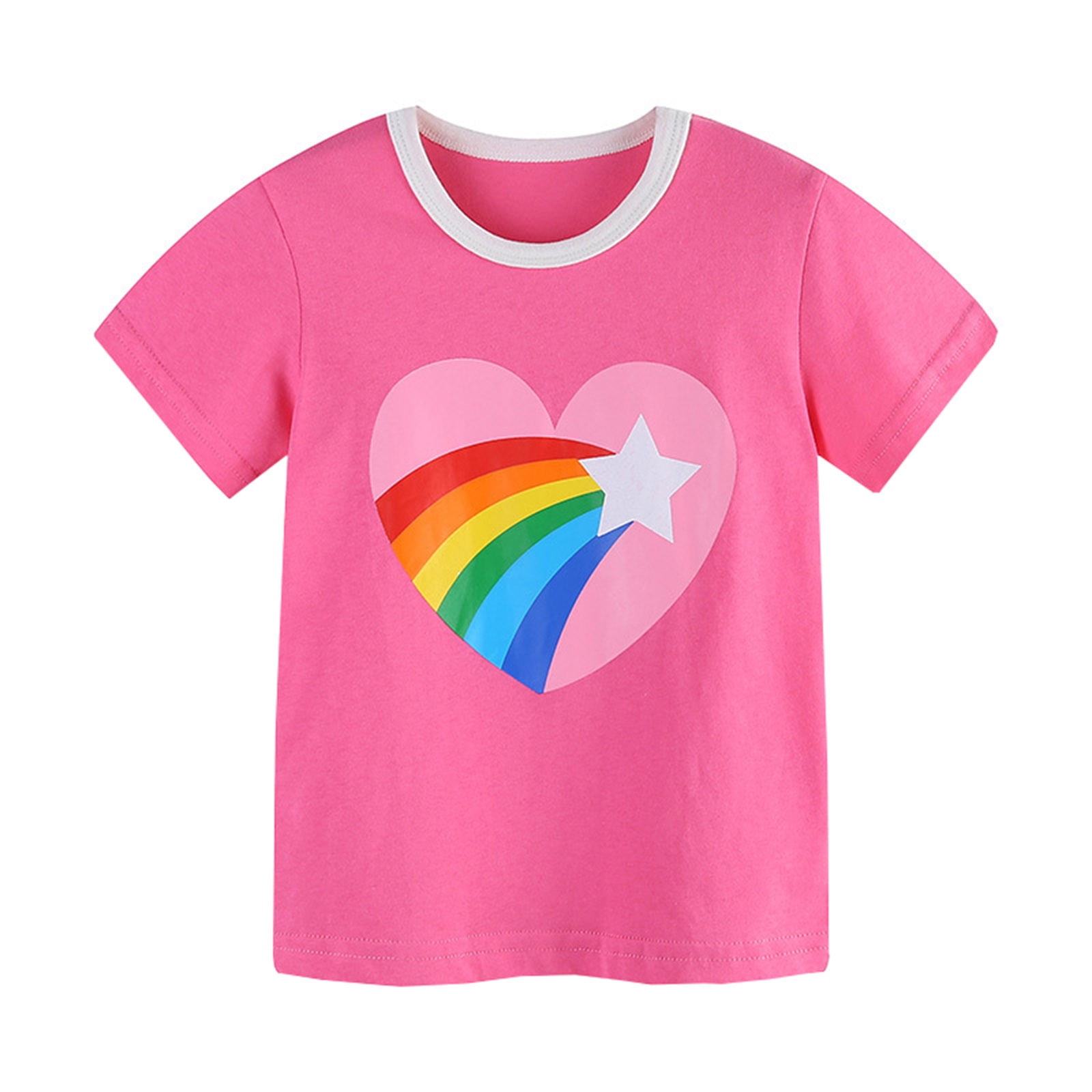 Boys Shirts T Shirt Toddler Girls Spring Summer Print Short Sleeve ...