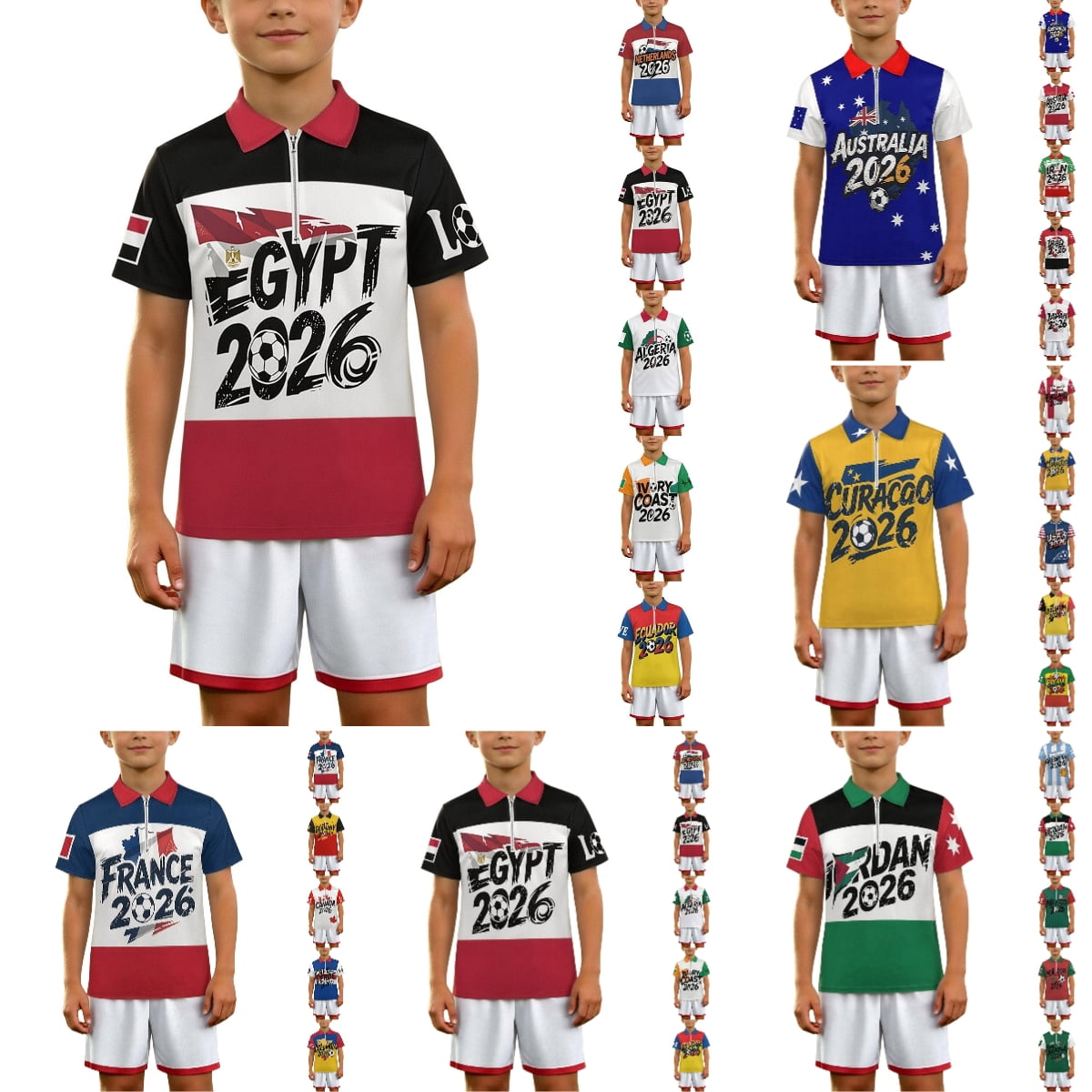 Boys Short Sleeve 2026 Summer Loose Fit Color Block Henley Neck T-Shirt ...