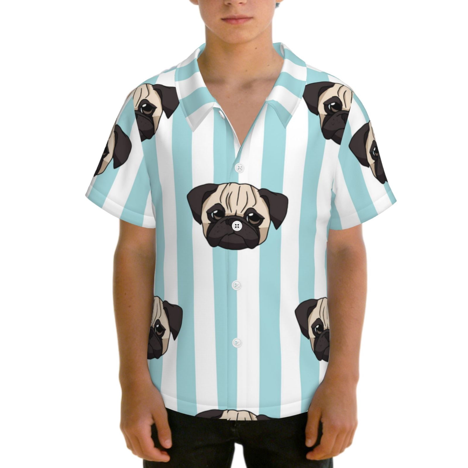 Boys' Short Sleeve Hawaiian Shirt Button Down Beach Tops Summer for ...