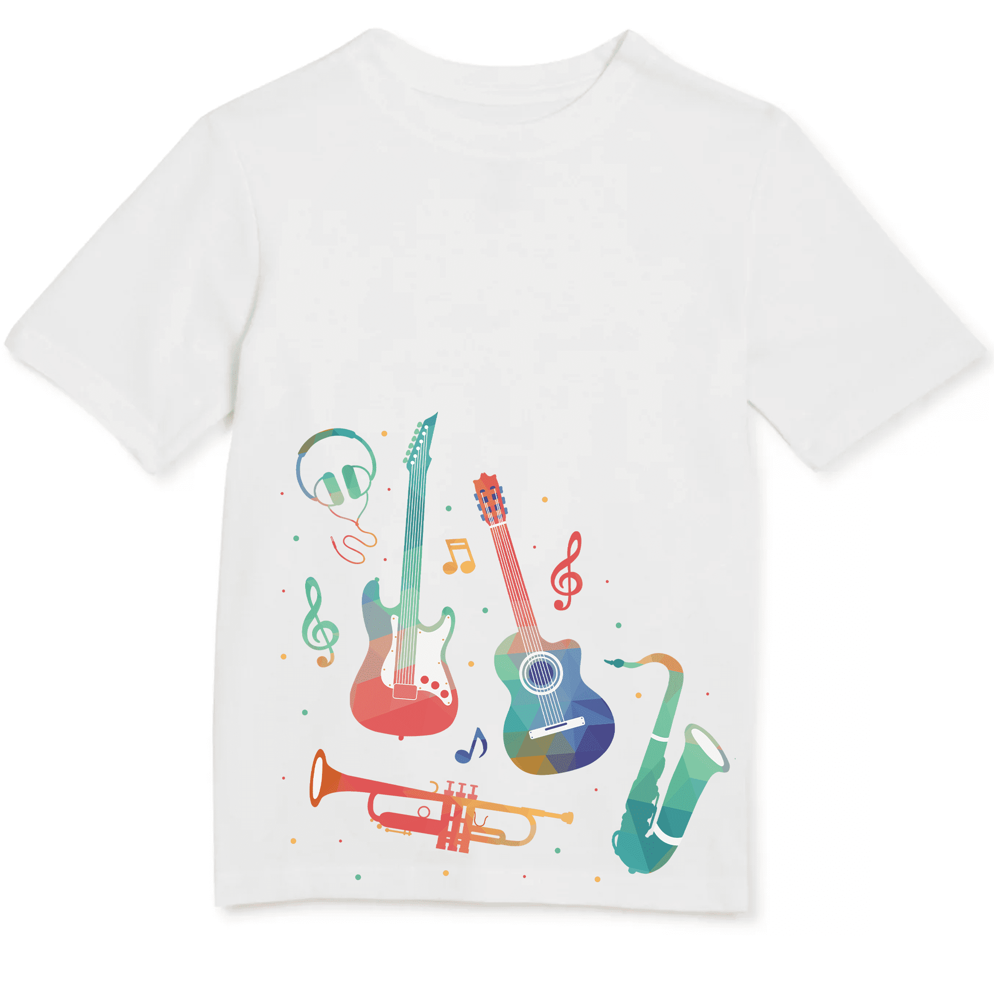 Boys Short Sleeve Musical Instruments Graphic T-Shirt Size 6-7 ...