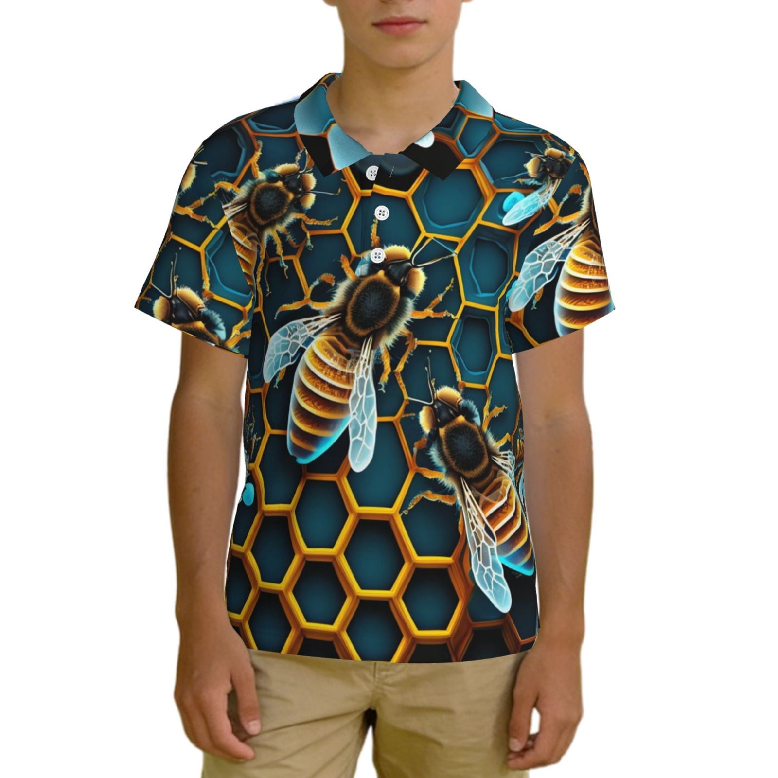 Boys Short Sleeve Polo Shirt Top Kids Casual Breathable Golf Top ...