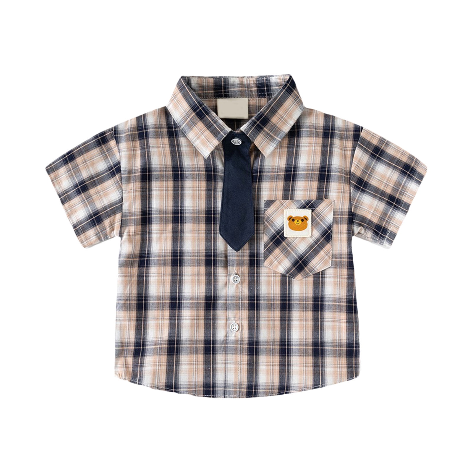 Boys Short Sleeve Polo Shirts Kids Color Block School Uniform Shirt ...