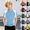 Boys Short Sleeve Shirt Toddler Color Crewneck Shirt For Boys Casual ...