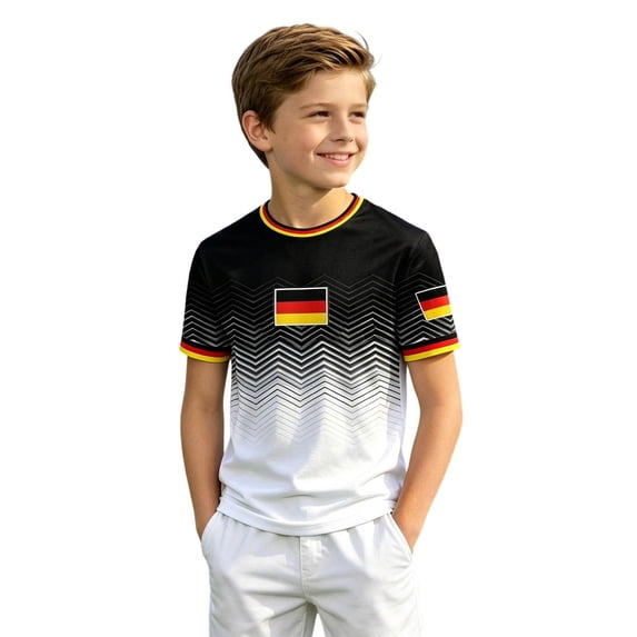 Boys Short Sleeve Shirts Germany Flag Printed Pullover Tops Toddler ...
