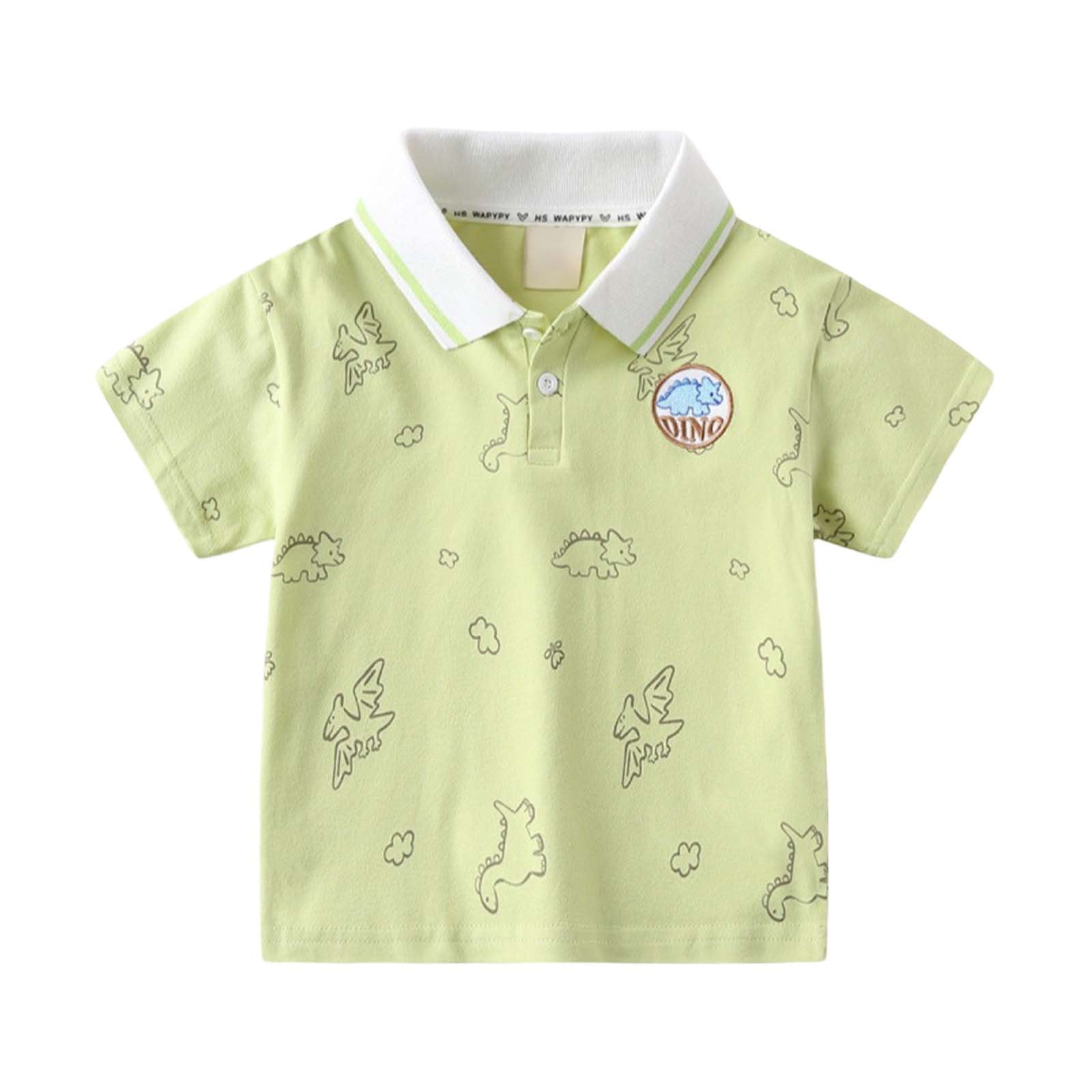 Boys Short Sleeve Shirts Shirt With Cartoon Print Fashion Flip Collar ...
