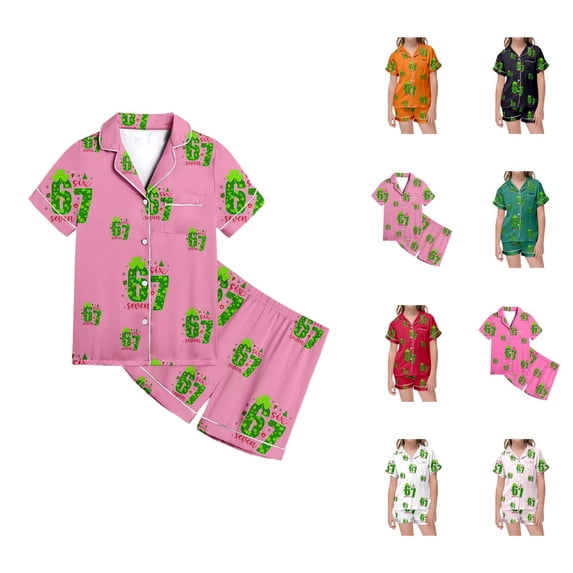 Boys Short Sleeve Shorts Pajama Two Piece Sleepwear For Children ...