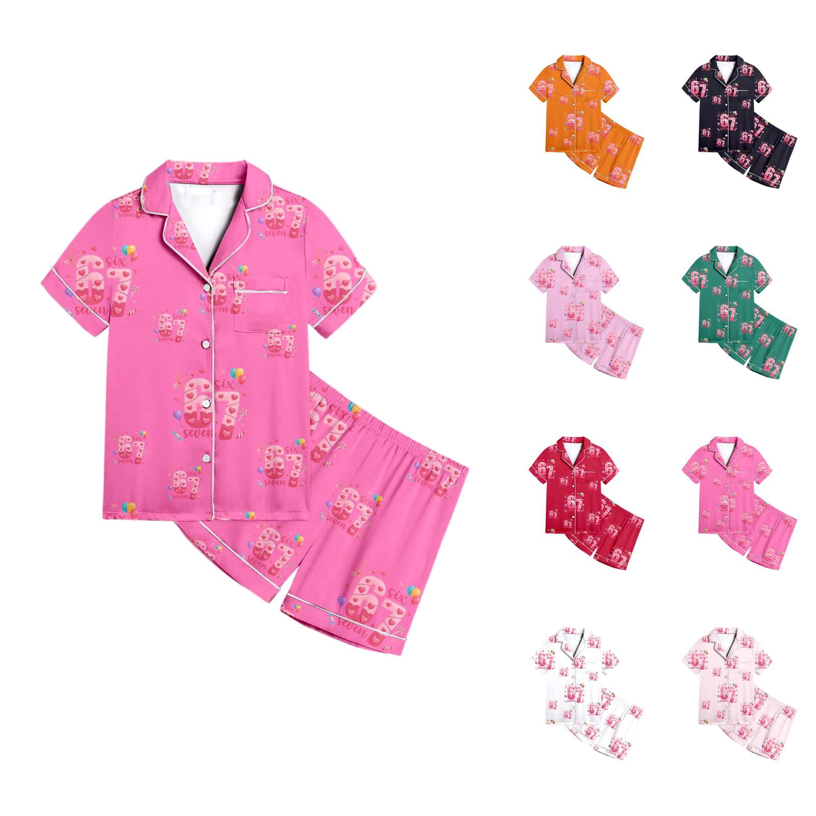 Boys Short Sleeve Shorts Pajama Two Piece Sleepwear For Children ...