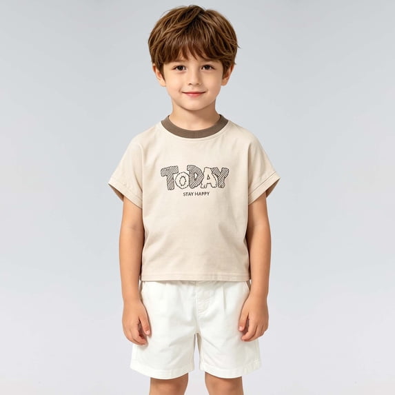 Boys Short Sleeve Top for Everyday Casual Wear Kids Youth Children ...