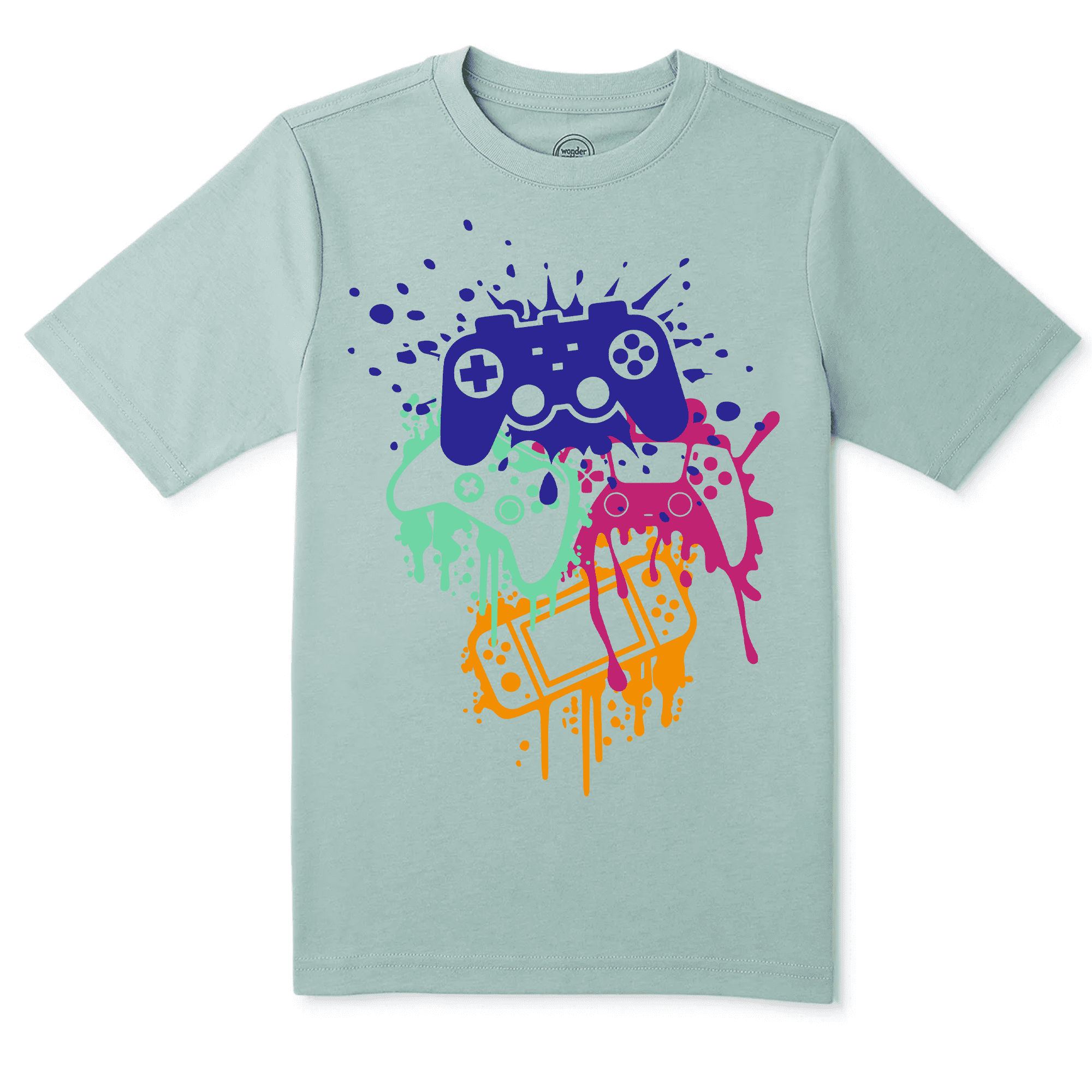 Boys Short Sleeve Video Gaming Controllers Graphic T-Shirt Size 10-12 ...