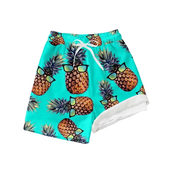 Boys Shorts Fashion Print Swim Shorts Drawstring High Waist Comfort ...