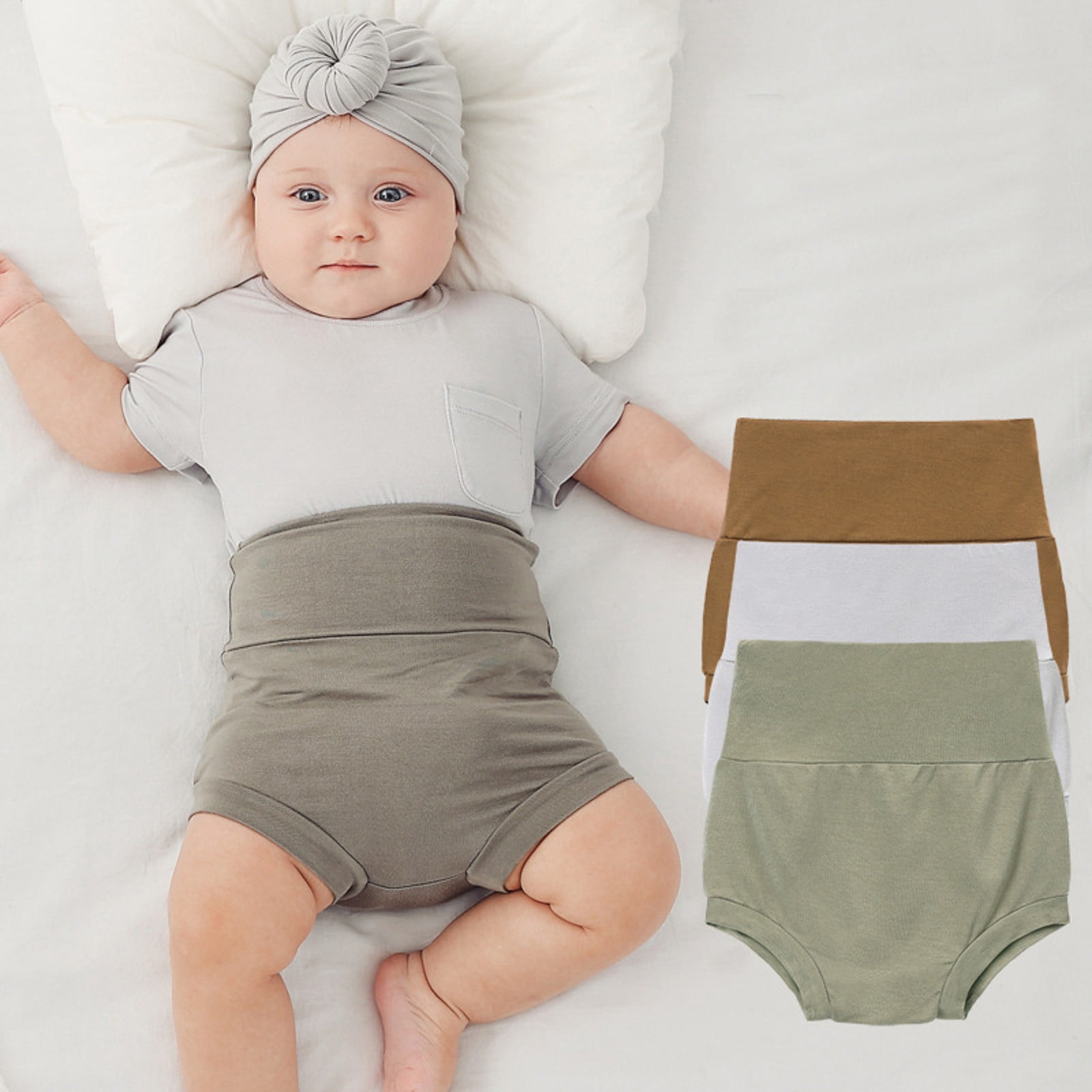 Boys Shorts Infant Baby Boys Solid Summer Shorts Elastic Waist Bamboo ...