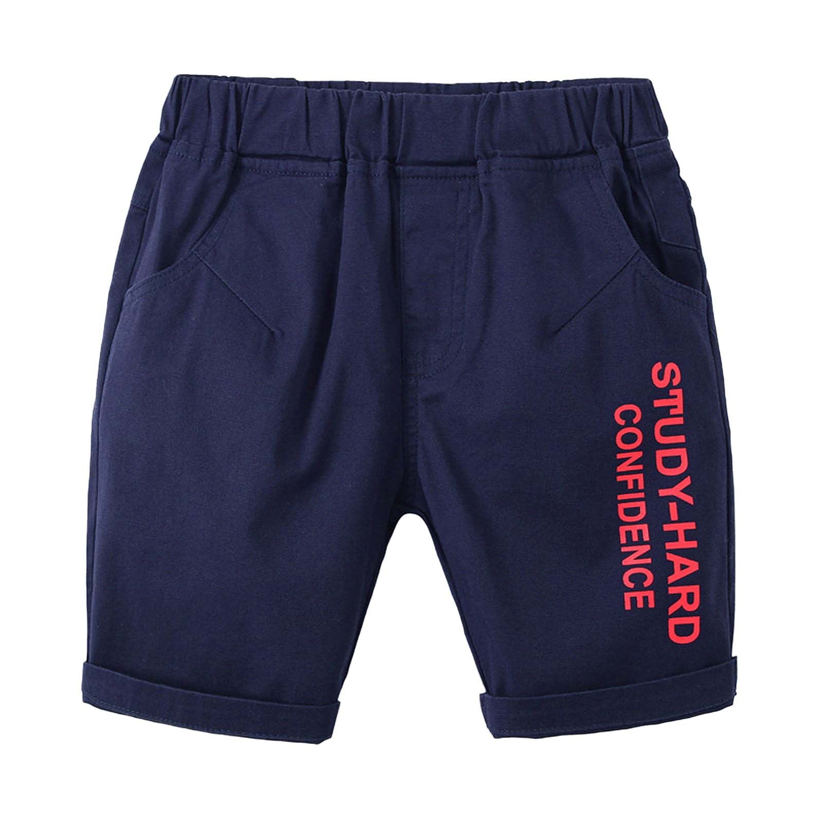 Boys Shorts Kids' Alphabet Pattern 5 Inch Inseam Shorts Breathable Boys ...