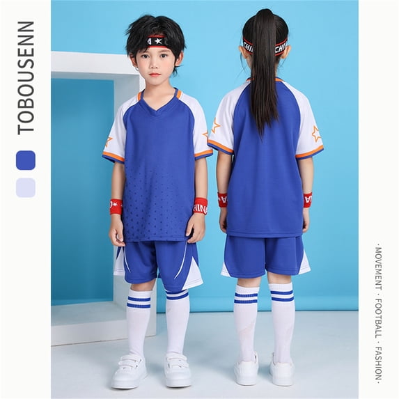 Boys Shorts Sets Girls V Neck Sport Short Sleeve Tee Shirt and Shorts 2 ...