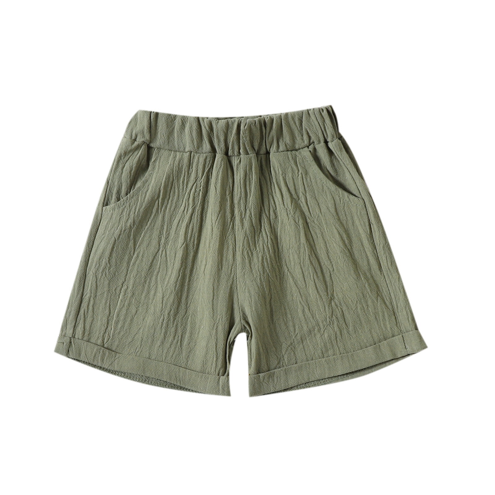 Boys' Shorts Solid Drawstring Elastic Waist Athletic Shorts Baby Boy ...