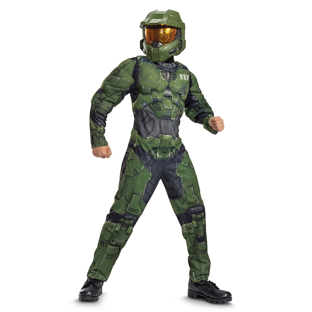 Boys Size Medium (8-10) Master Chief Infinite Classic Muscle Deluxe ...