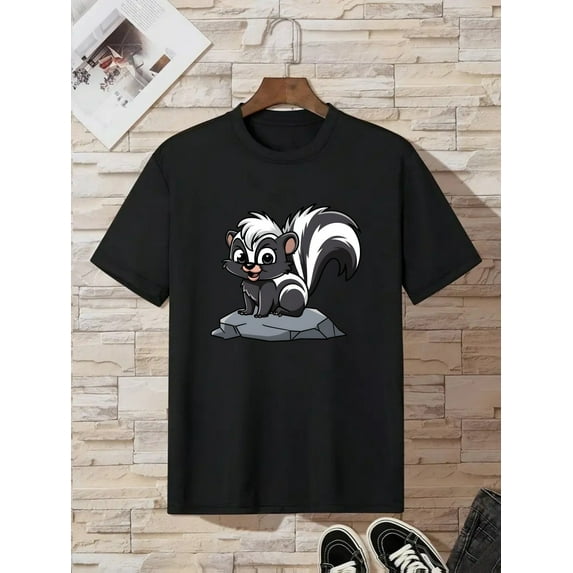 Boys' Skunk Graphic Cotton T-Shirt – Soft & Comfortable Summer Casual ...