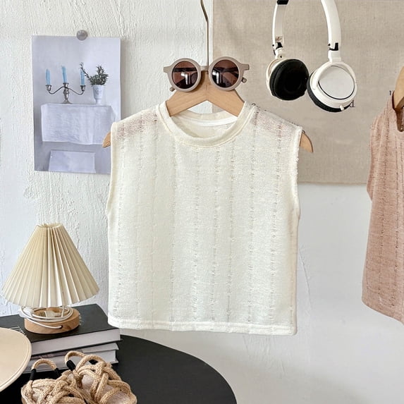 Boys Sleeveless Shirt 3 Pack, Soft Oversized Crewneck Tank Top for Kids ...