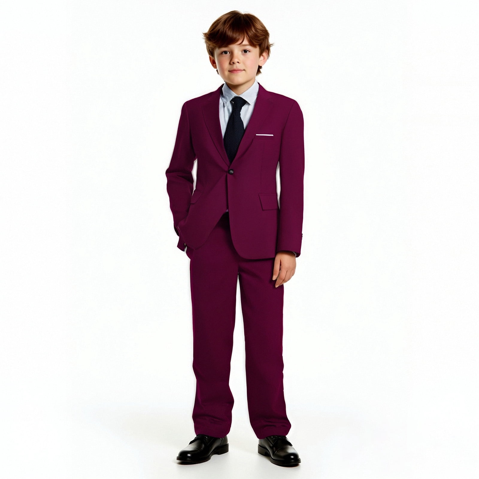 Boys Slim Size Classic Boys' 2-Piece Formal Suit Set Boys Dress Pants ...