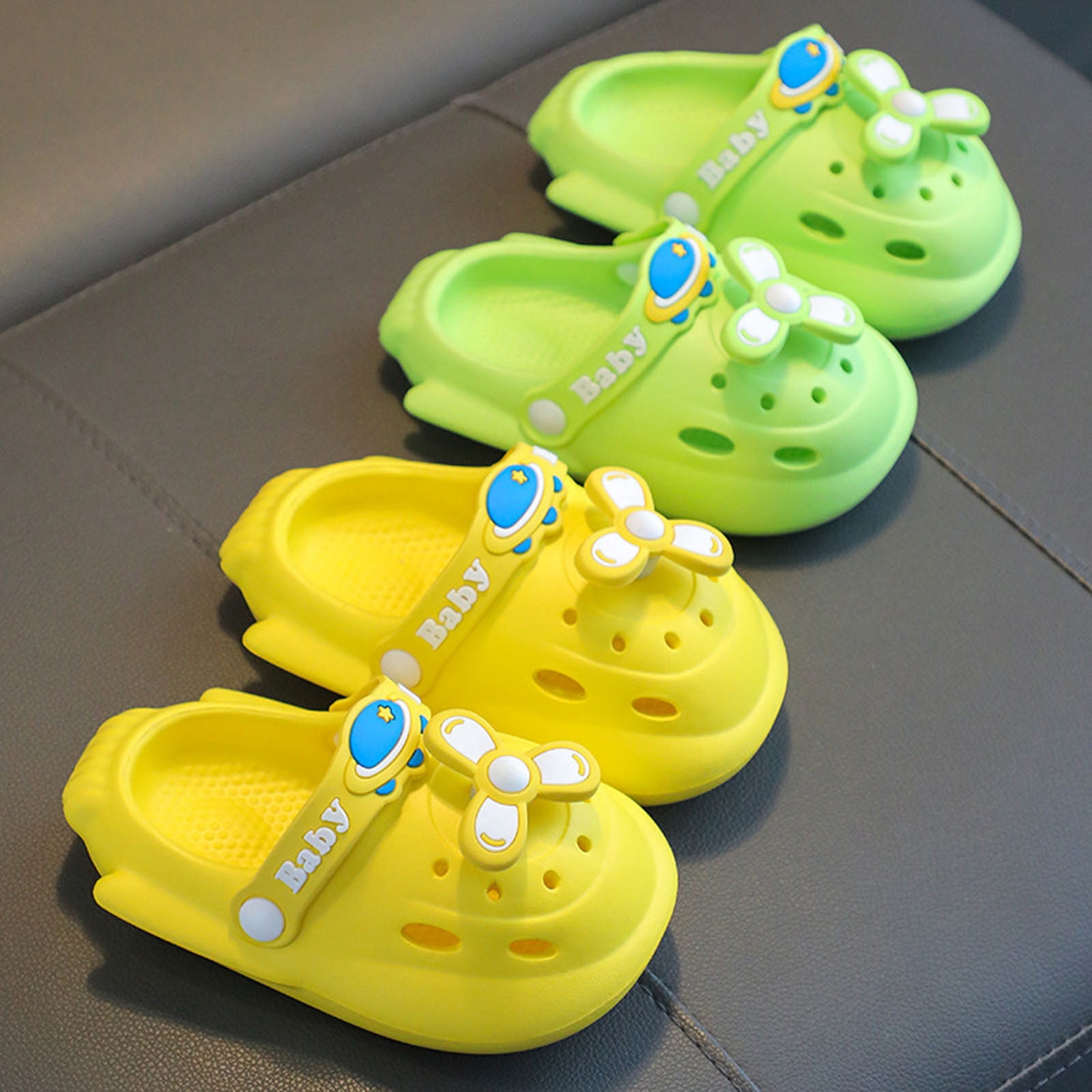 Boys Slippers For Toddlers Kids Soft Sole Airplane Design Summer Shoes ...