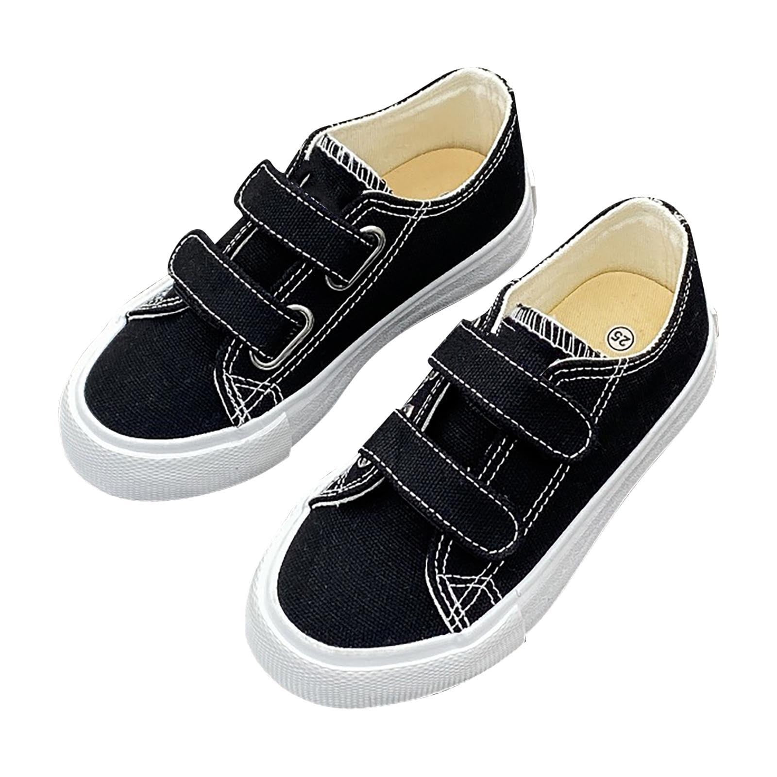Boys Sneakers Hook Loop Canvas Sneakers Soft Casual Shoes Fashion Kids ...