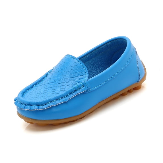 Boys Sneakers Soft Rubber Sole Slip On Loafers Candy Color Casual Boat ...
