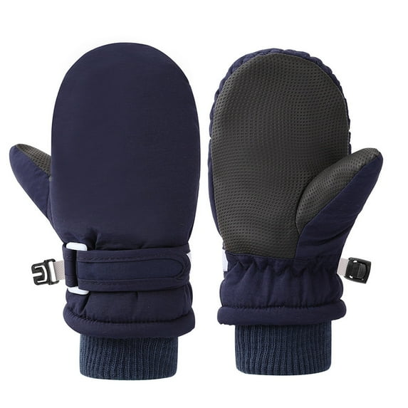 Boys Snow Gloves Warm Fleece Kids Gloves Waterproof Cold Weather Ski ...