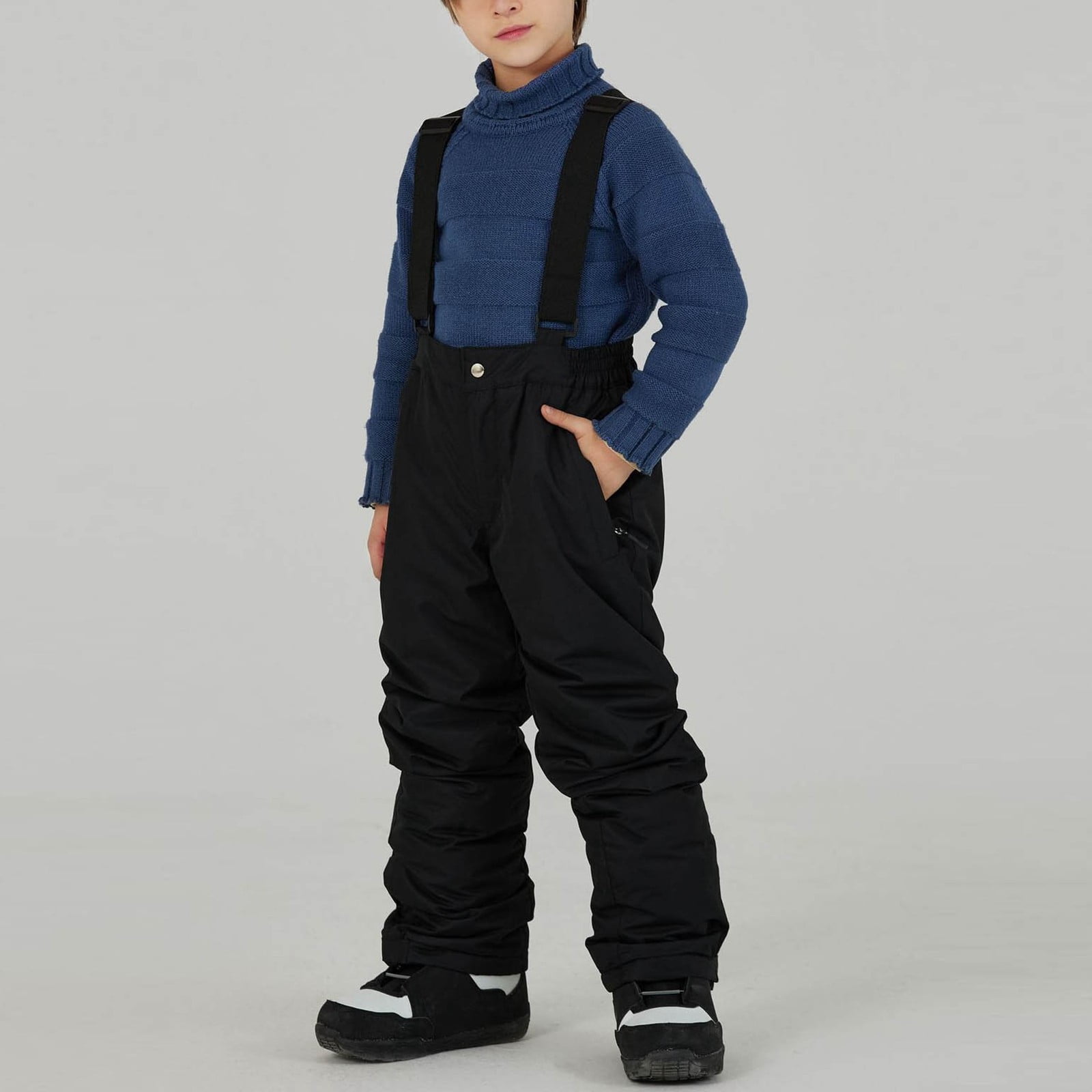 Boys Snow Pants Insulated Snow Overalls Windproof Ripstop Ski Pants Toddler Boy Snowsuit Toddler ...