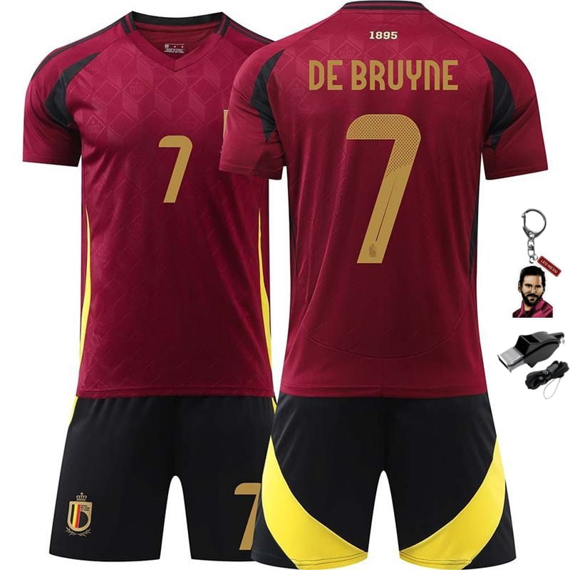 Boys Soccer Jersey #7 DE BR_U_YN_E FANS Kids Football Jersey Sport ...
