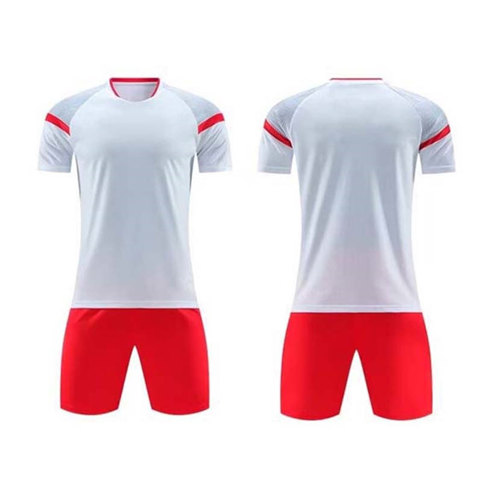 Boys Soccer Jersey Sets Kids Football Kits 2 Piece Sports Running Gym
