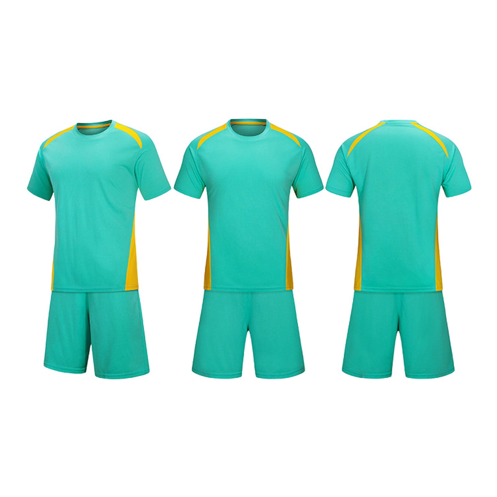 Boys Soccer Jerseys Crew Neck Short Sleeve Color Block T-Shirts Elastic ...