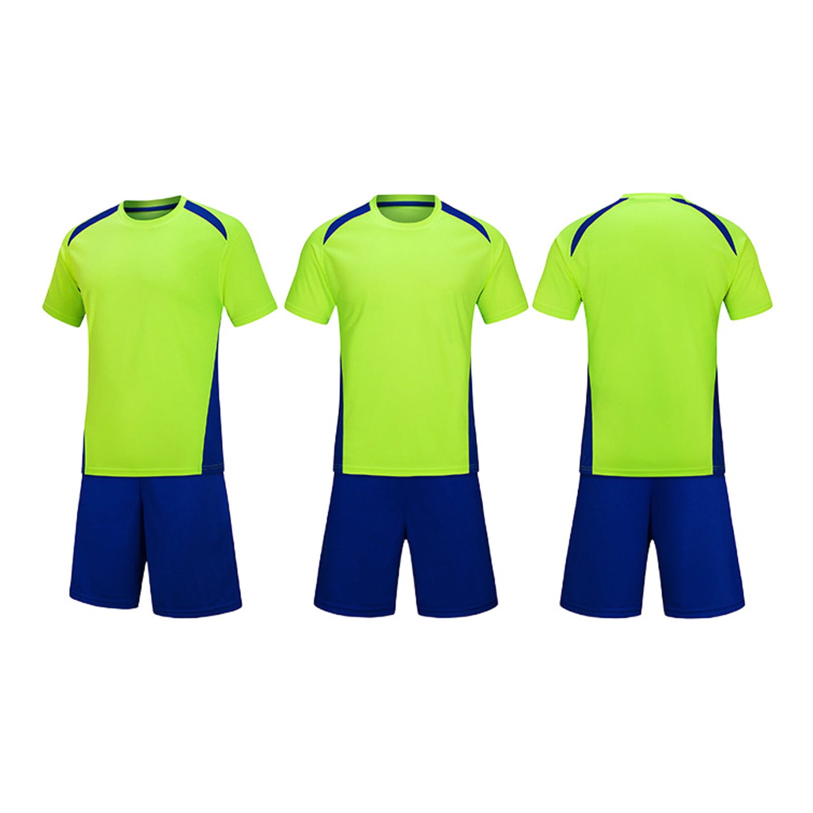 Boys Soccer Jerseys Crew Neck Short Sleeve Color Block T-Shirts Elastic ...