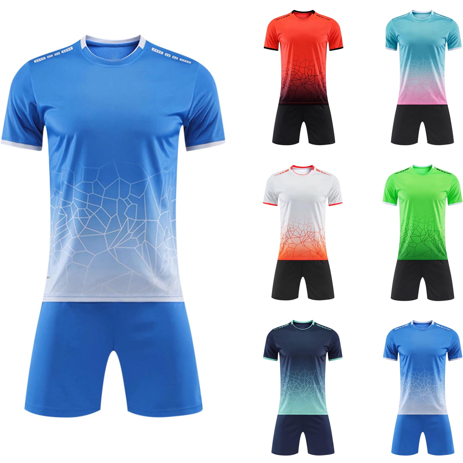 Boys Soccer Jerseys Kids Jersey Outfits Youth Football Training Uniform ...