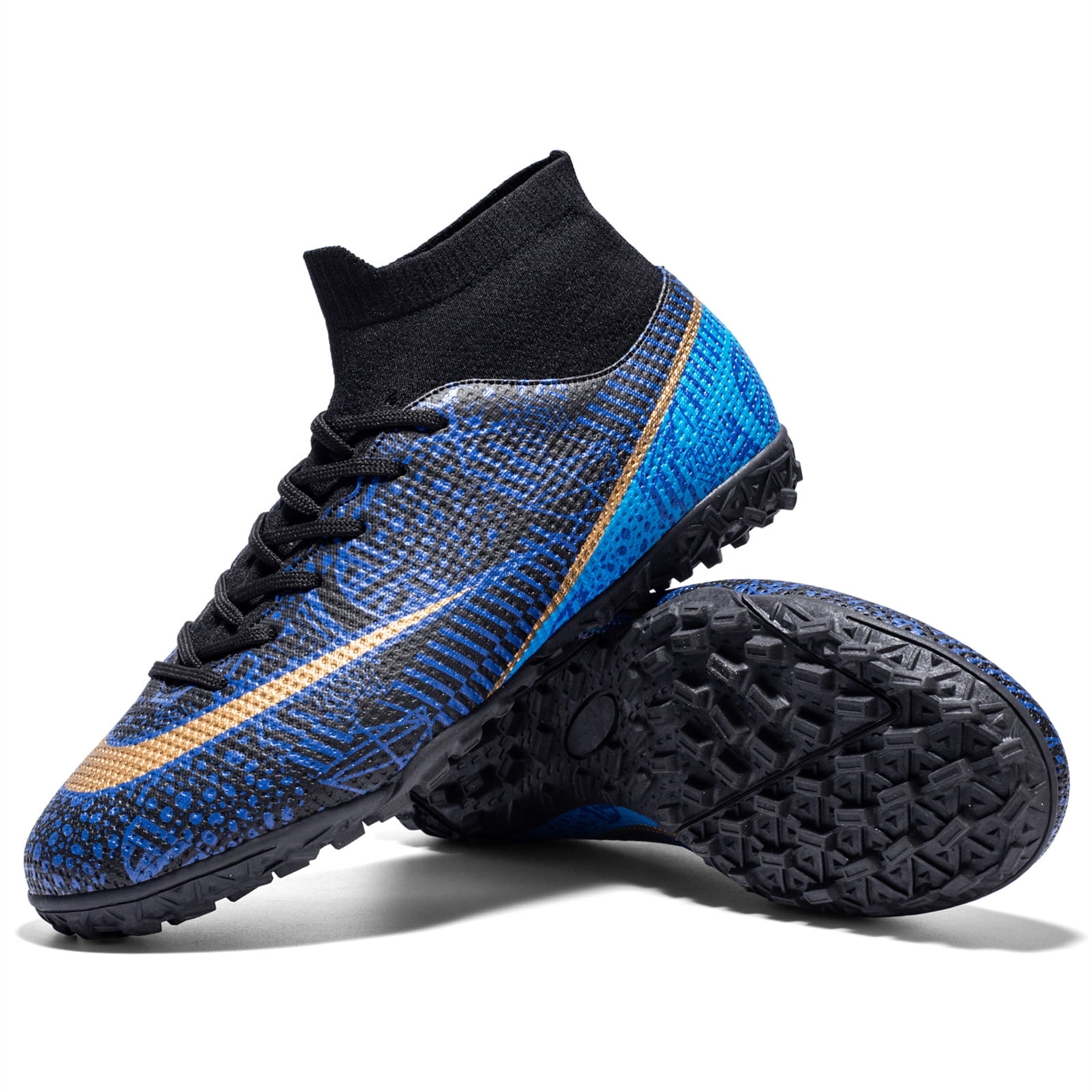 Boys Soccer Shoes Indoor Futsal TURF Youth Soccer Cleats Kids Spike TF ...