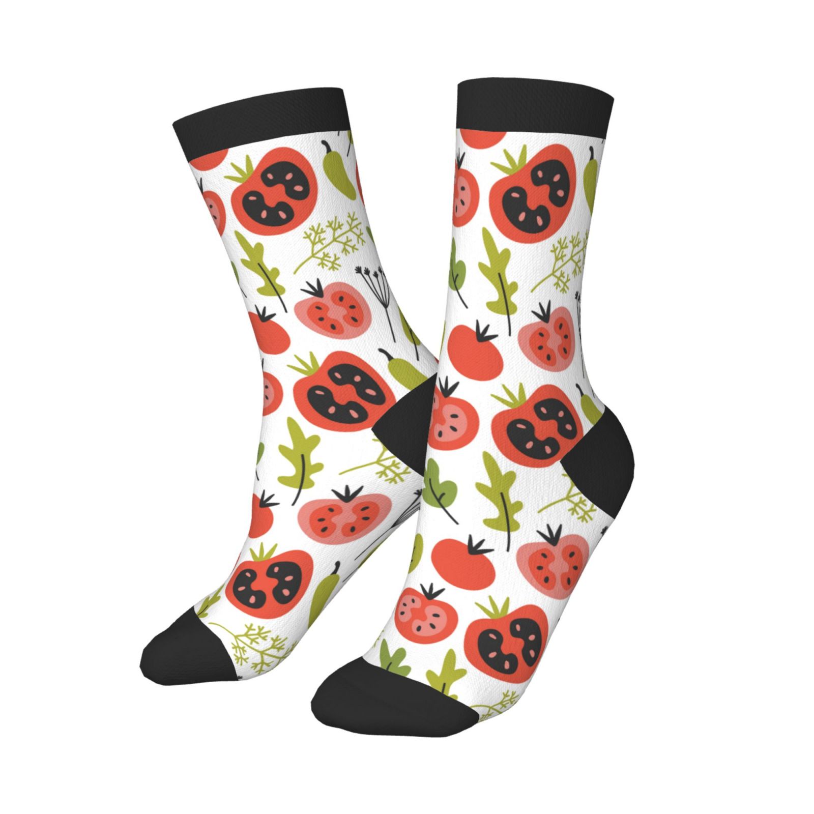 Boys Socks Girls Socks, Cute Tomato Green Pepper Kids Calf long crew ...