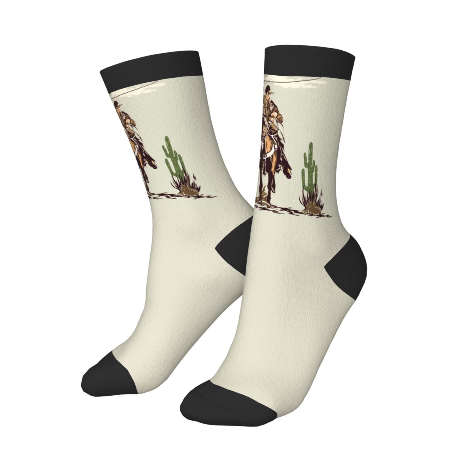 Boys Socks Girls Socks, Vintage Cowboy Riding Horse Kids Calf long crew ...