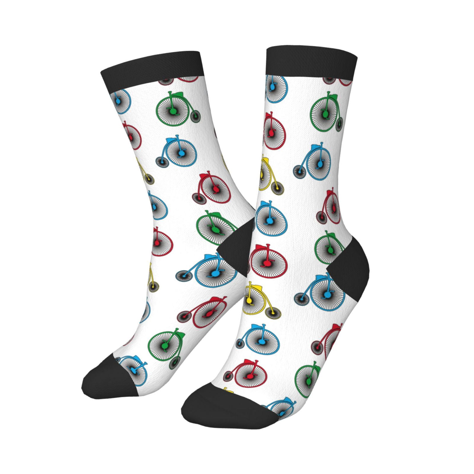 Boys Socks Girls Socks, colorful penny bike Kids Calf long crew socks ...