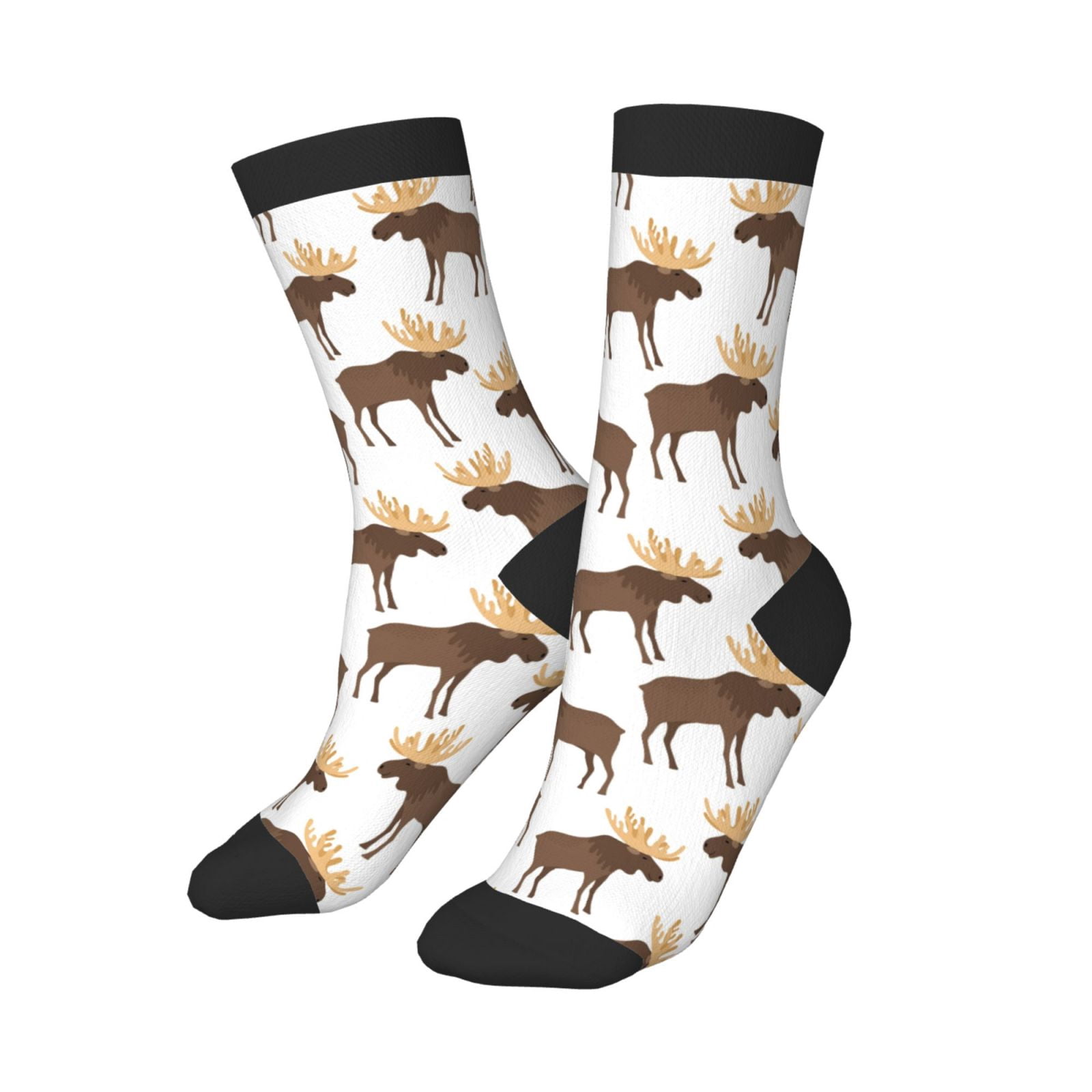 Boys Socks Girls Socks, cute moose horns elk cartoon Kids Calf long ...