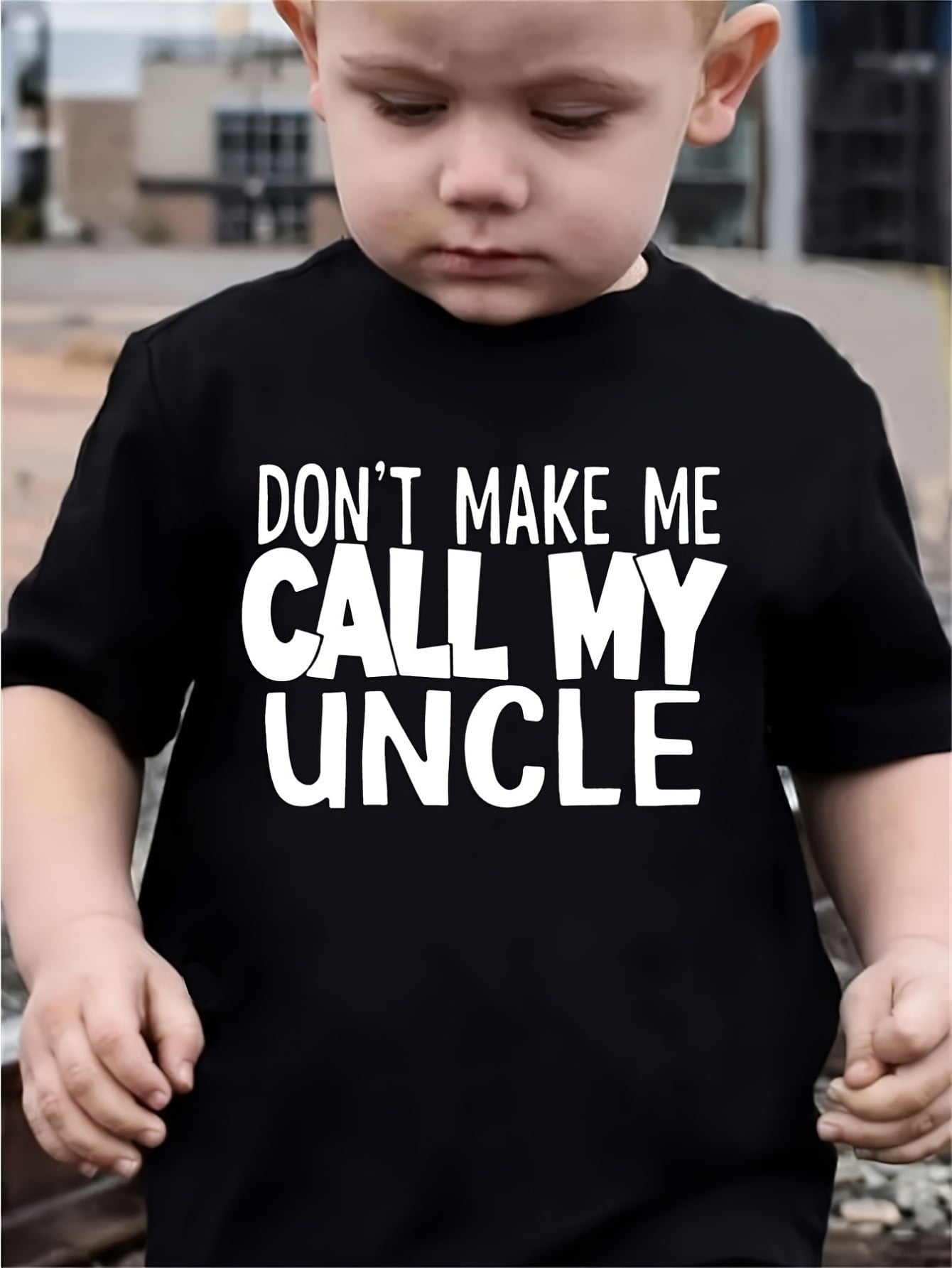 Boys' Soft & Comfy Cotton T-Shirt - "DON'T MAKE ME CALL MY UNCLE ...